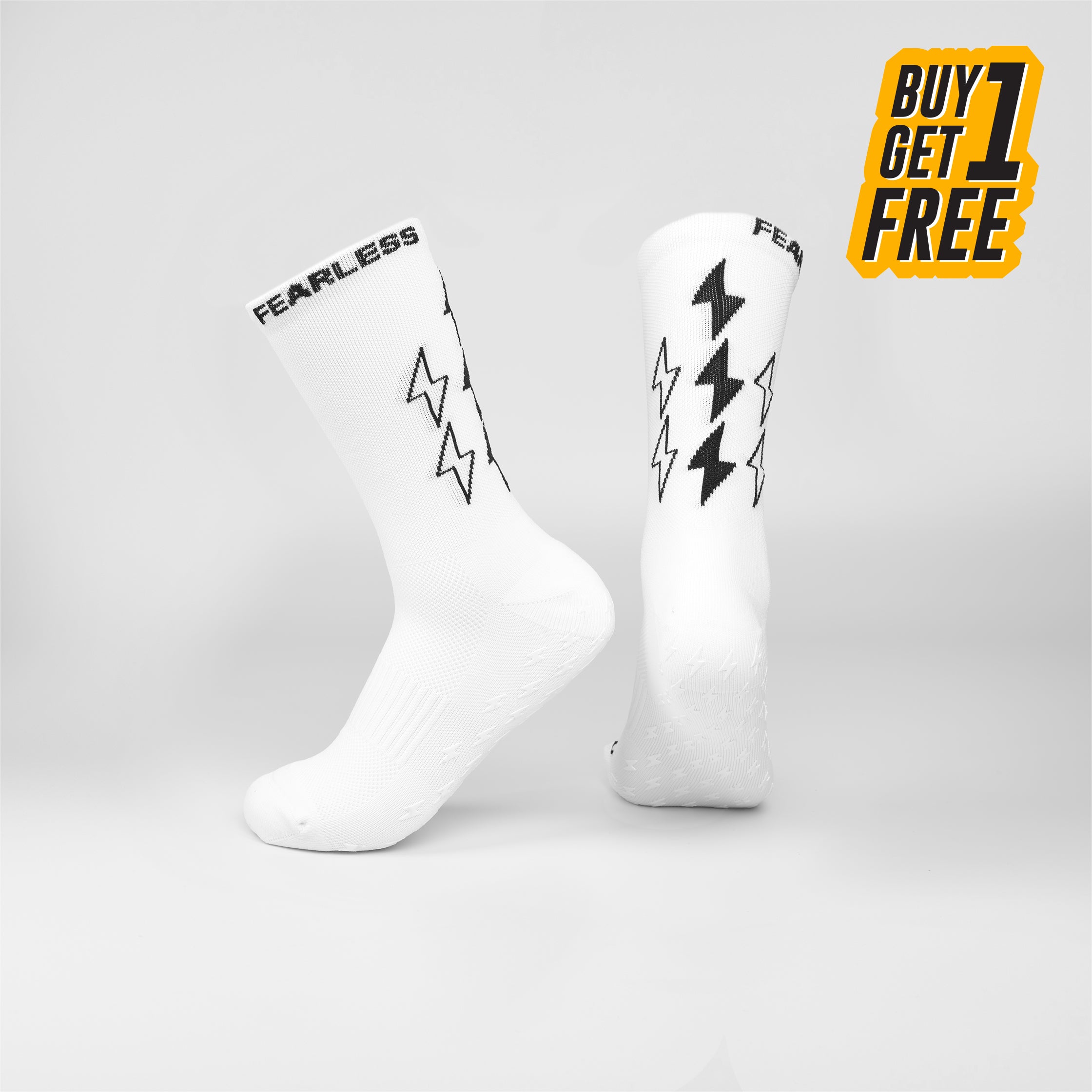 Fearless Grip socks - SPEED Thin - White